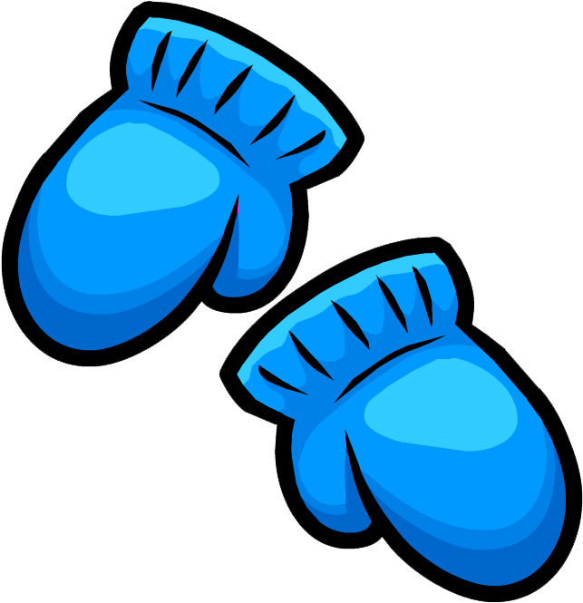 Mittens And Gloves Clipart - Blue Mittens Cartoon - Png Download - Full ...
