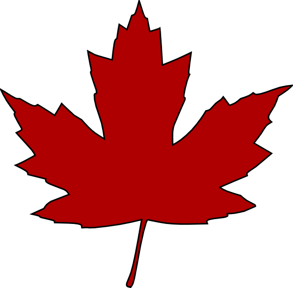 Maple Leaf Silhouette Clipart 5 By Victoria - Red Maple Leaf - Png ...