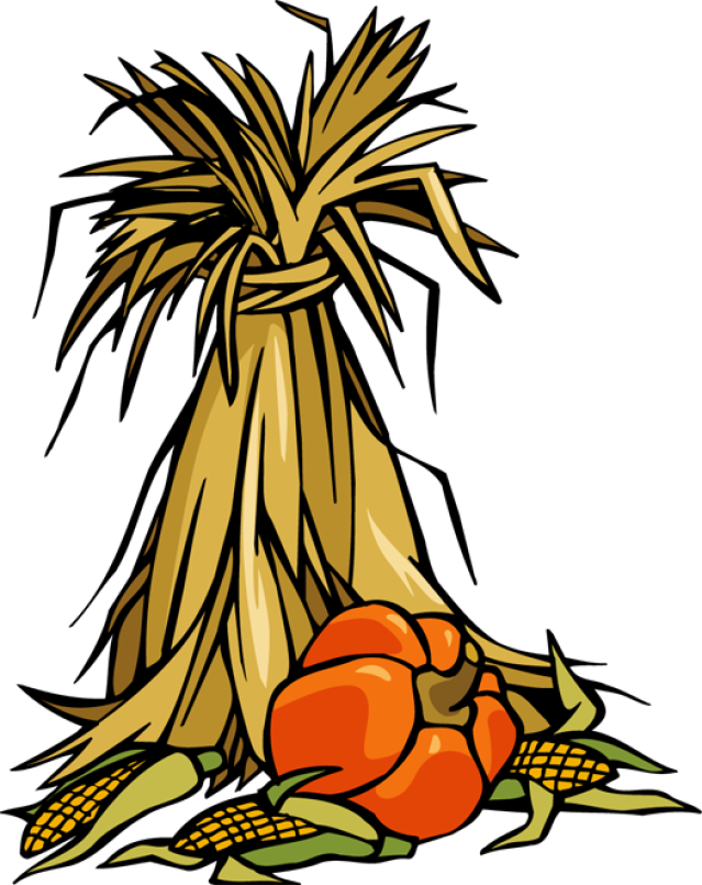 Colorful Clip Art For The Autumn Season - Fall Corn Stalks Clip Art ...