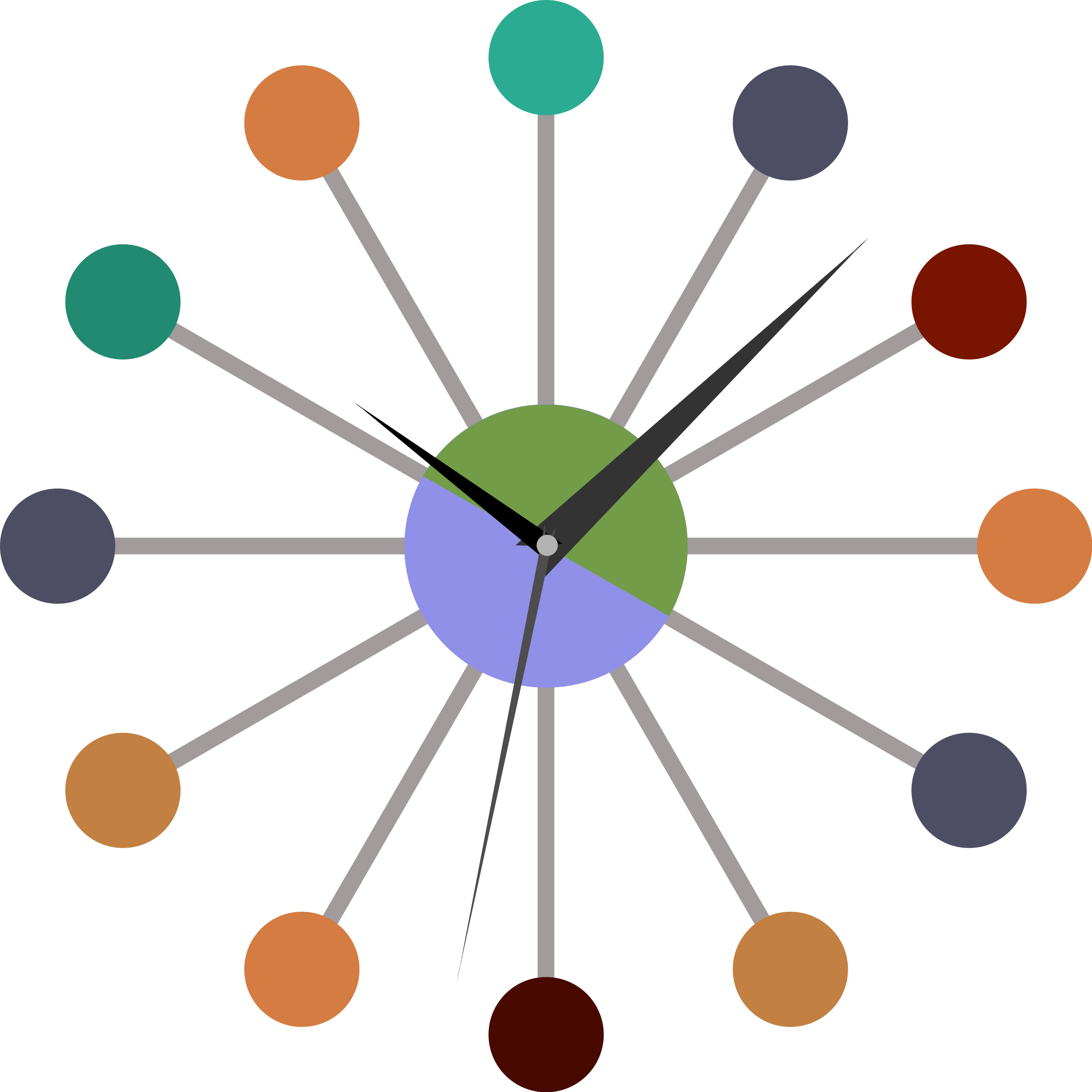 Retro Clock Clip Art - Png Download - Full Size Clipart (#6051 ...