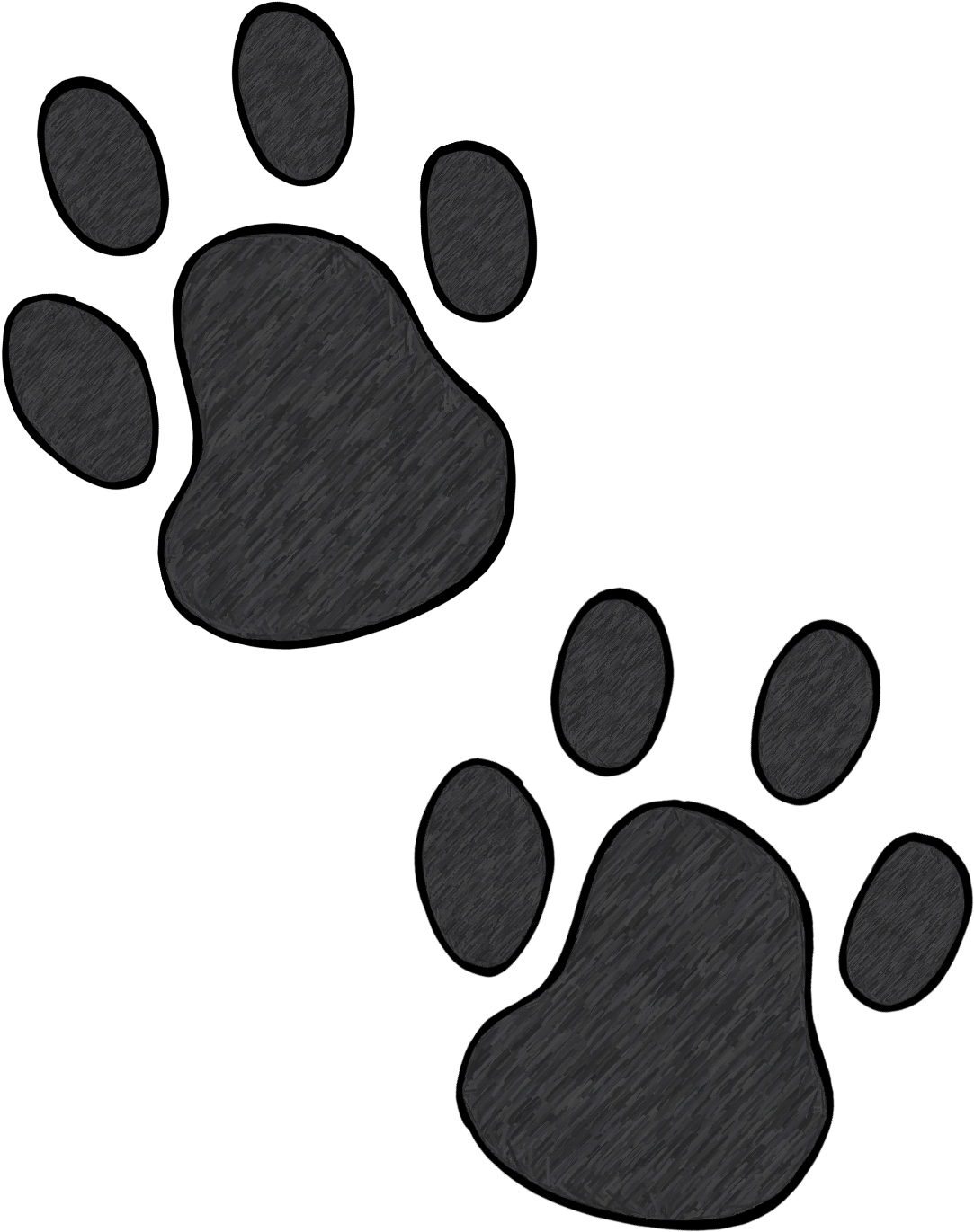Image Paw Print Clip Art - Dog Paw Doodle Png Transparent Png - Full ...