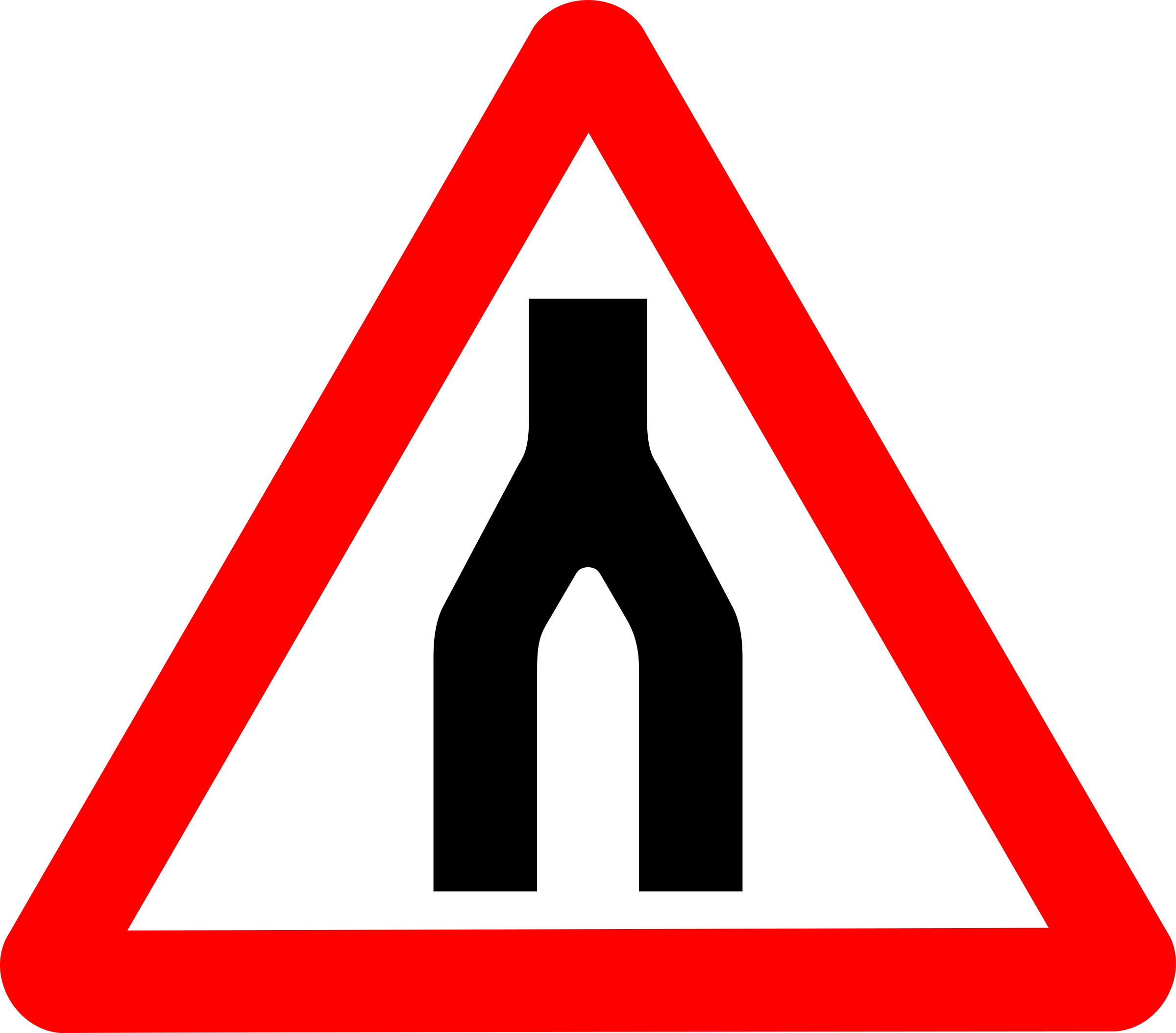 Download Free Vector Svg Road Signs Clip Art - Road Narrows On Both ...