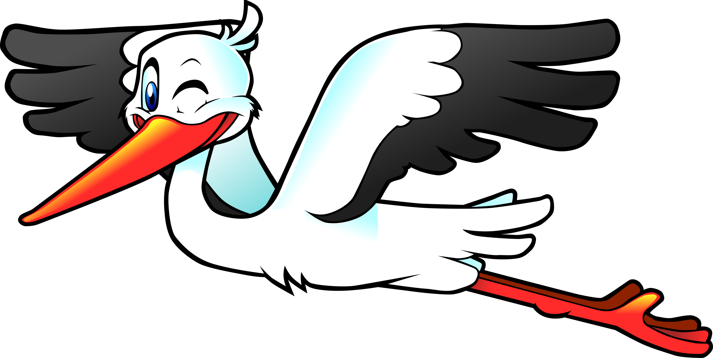 Big Image - Cartoon Stork Png Clipart - Full Size Clipart (#12255 ...