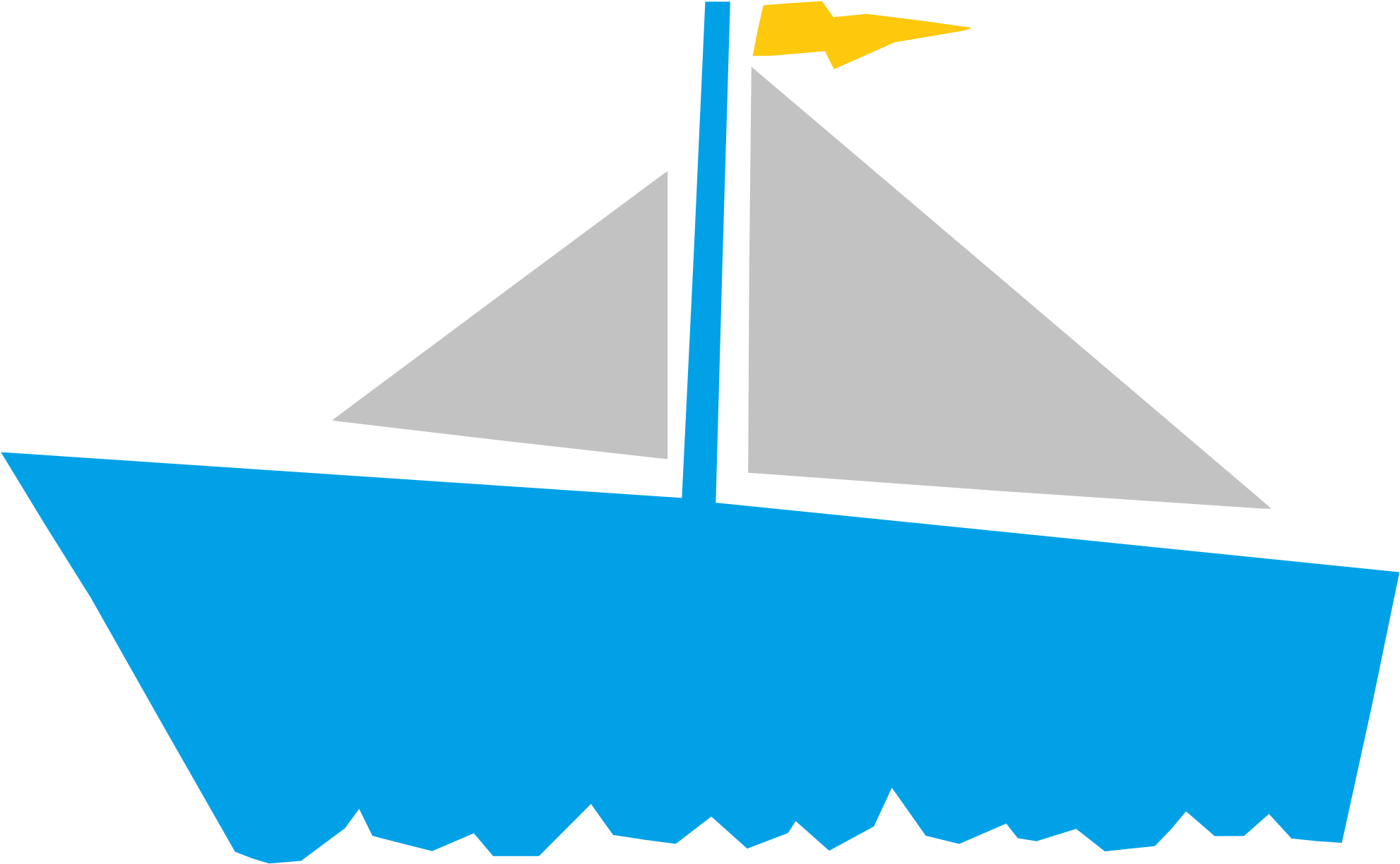 Sailing Boat Clipart Blue Sailboat - Clip Art - Png Download - Full ...