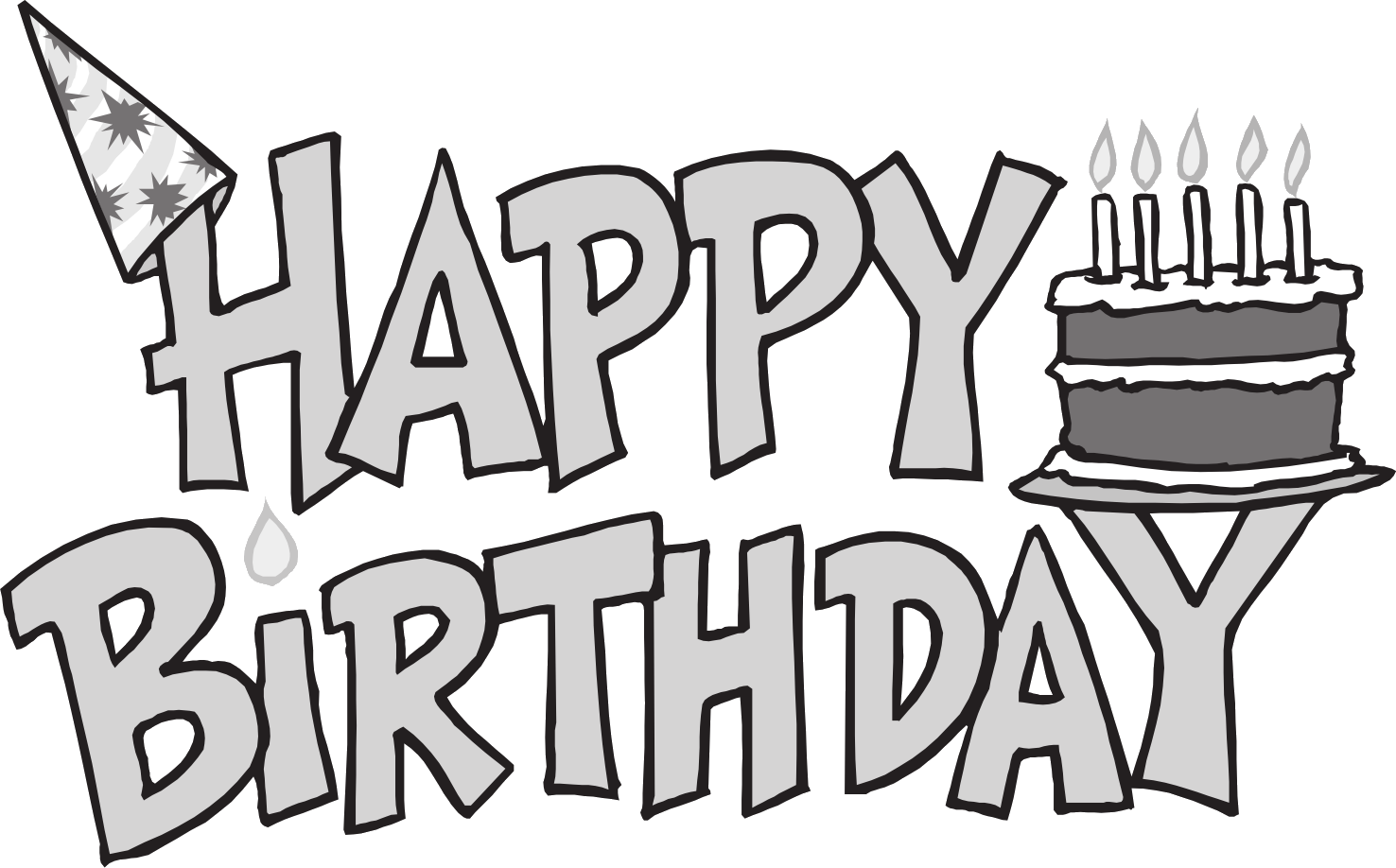 Graphic Royalty Free Library Clipart Happy Birthday Happy Birthday