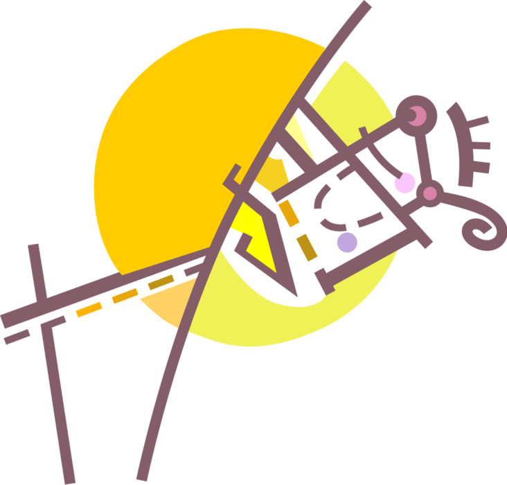 Meet Vaulter Vaults Vector Image Illustration Of - Track And Field ...