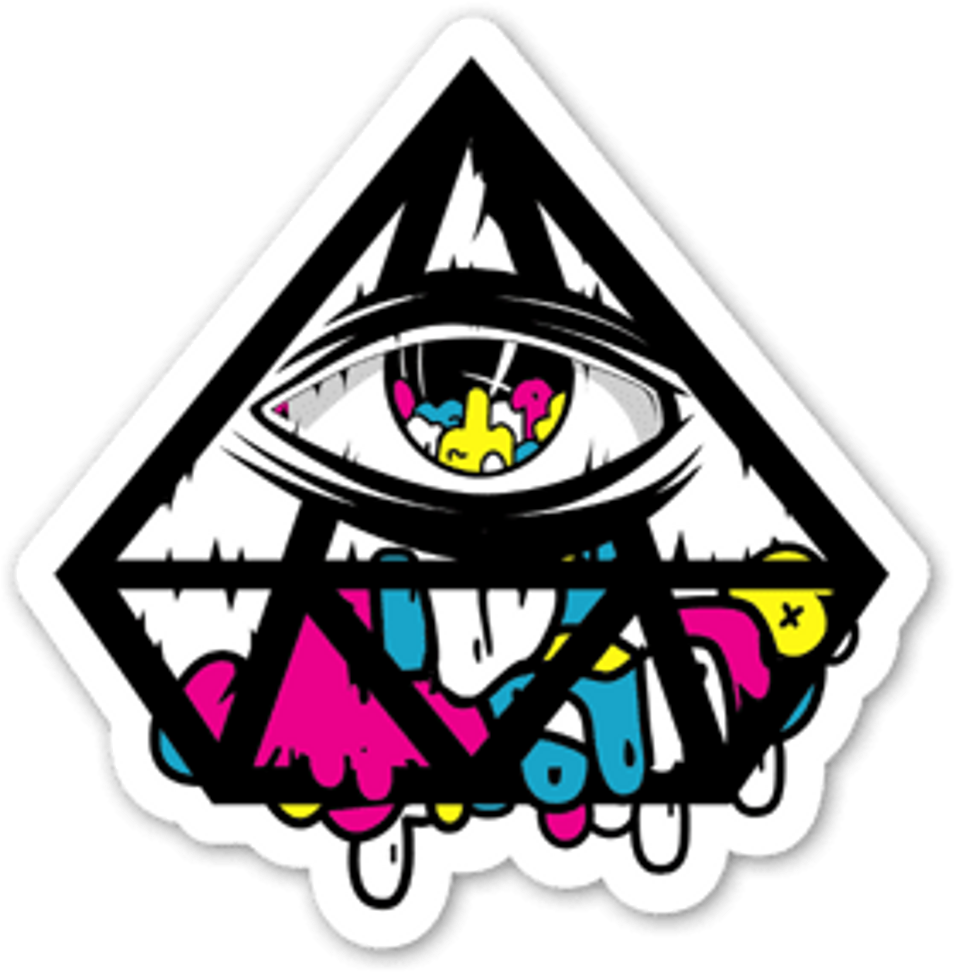 Download Triangle Clipart Trippy - Diamond Eye Sticker - Png Download ...