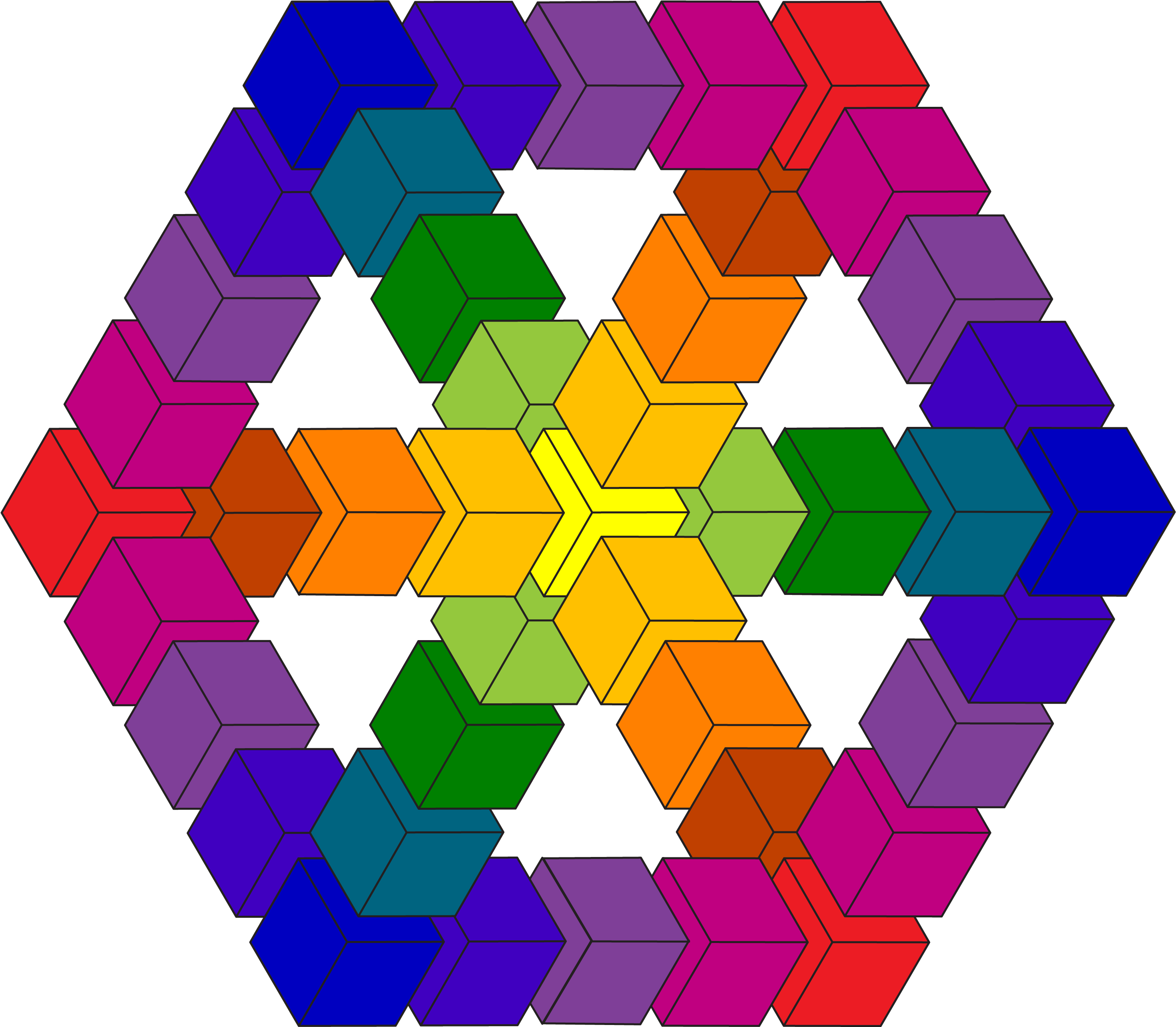 Mc Escher Inspired Graphic Colour Wheel - Mc Escher Colour Clipart ...