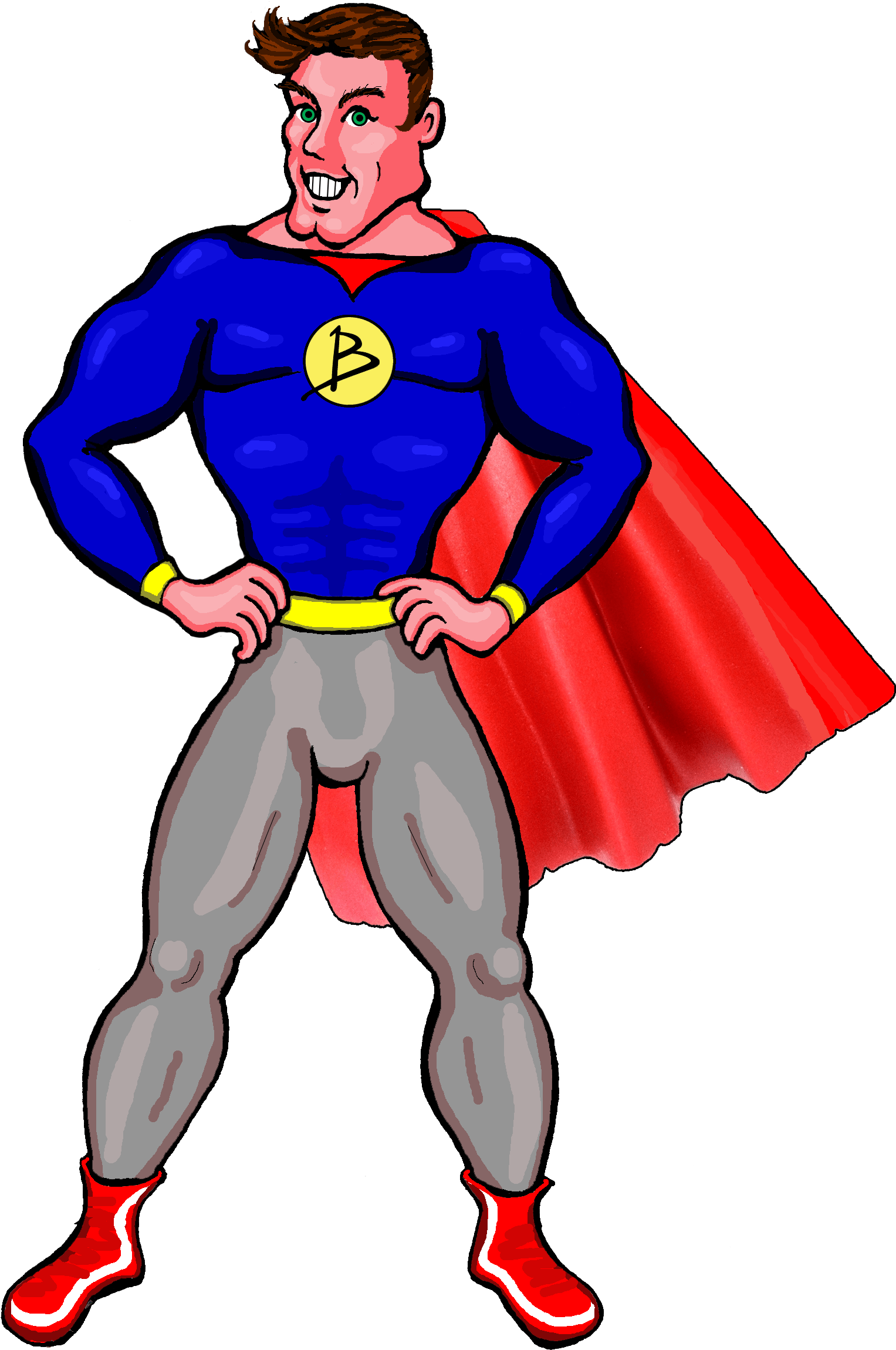 Computer Geek Super Hero - Cartoon Clipart - Full Size Clipart ...