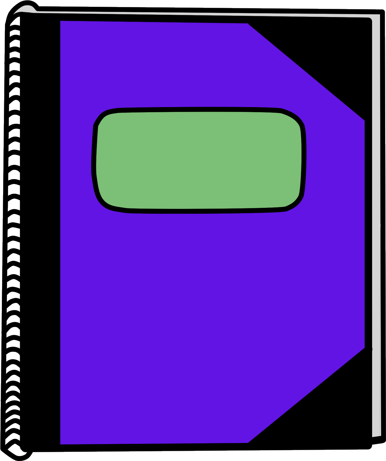 Notebook Clipart Rectangular Object - Bfdi Notebook - Png Download ...