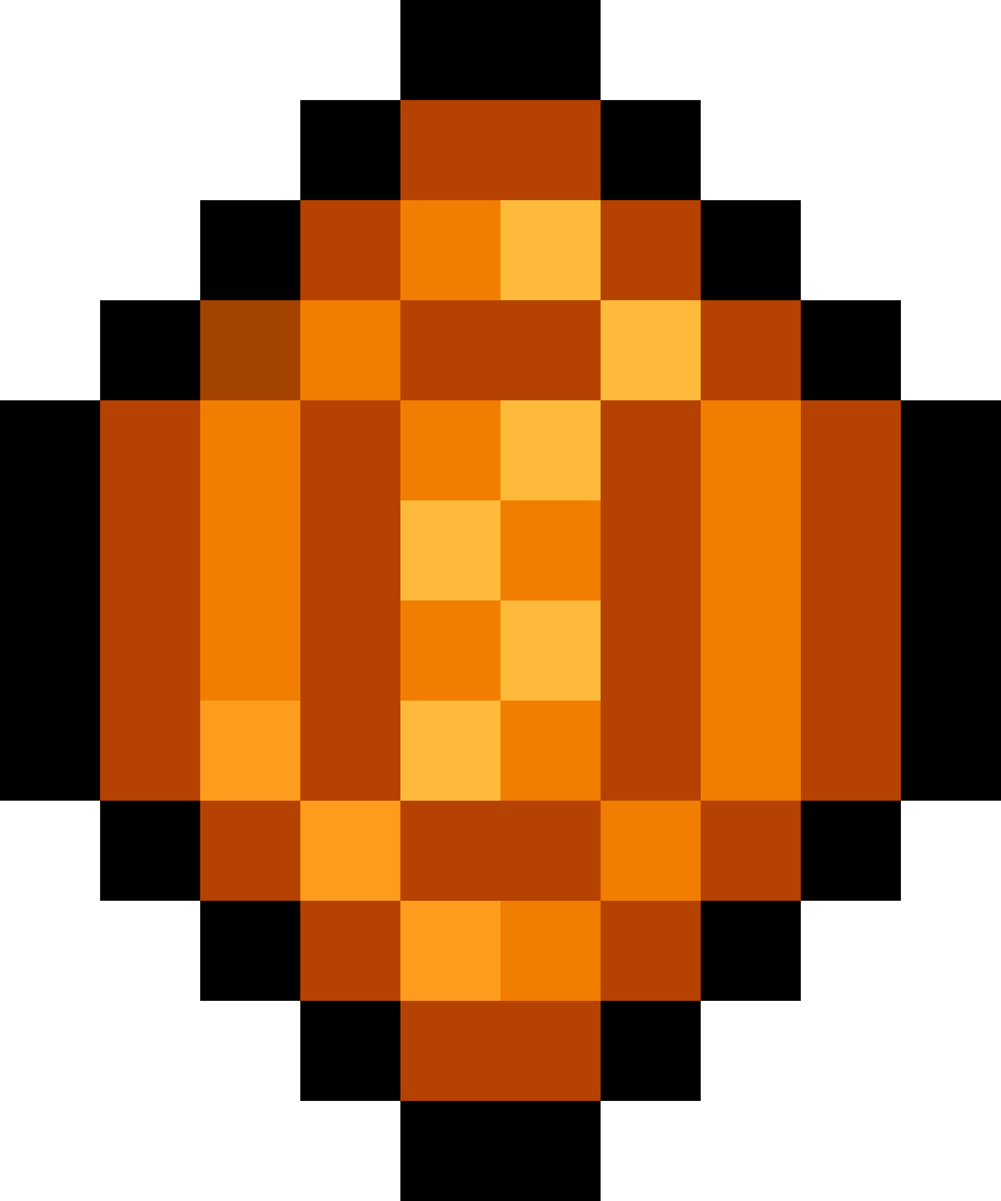 Pixel Orange Gem - Heart Minecraft Clipart - Full Size Clipart ...