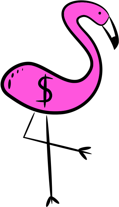 Flamingo Money Clipart - Full Size Clipart (#1018208) - PinClipart
