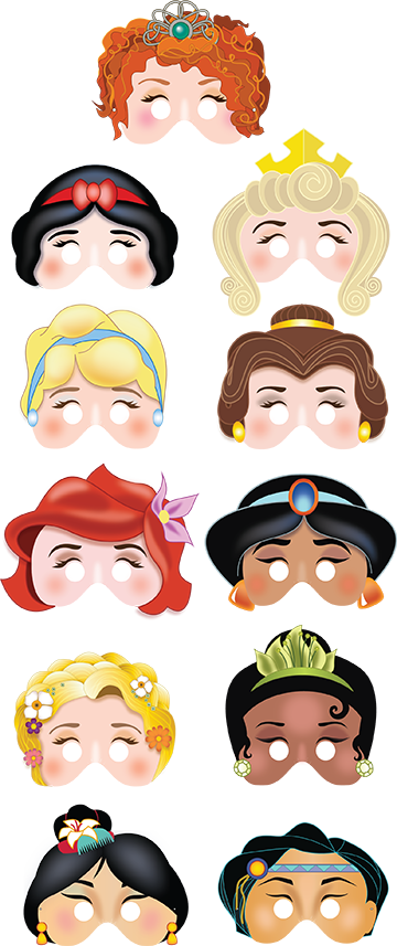 Printable Princess Masks $17 Printable Masks, Party - Disney Princess ...