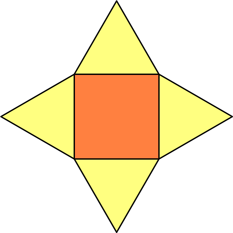 Square Pyramid Net - Square Clipart - Full Size Clipart (#1022049 ...