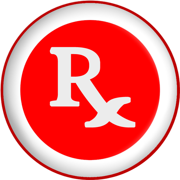 Rx Prescription Symbol Red Art - Circle Clipart - Full Size Clipart ...