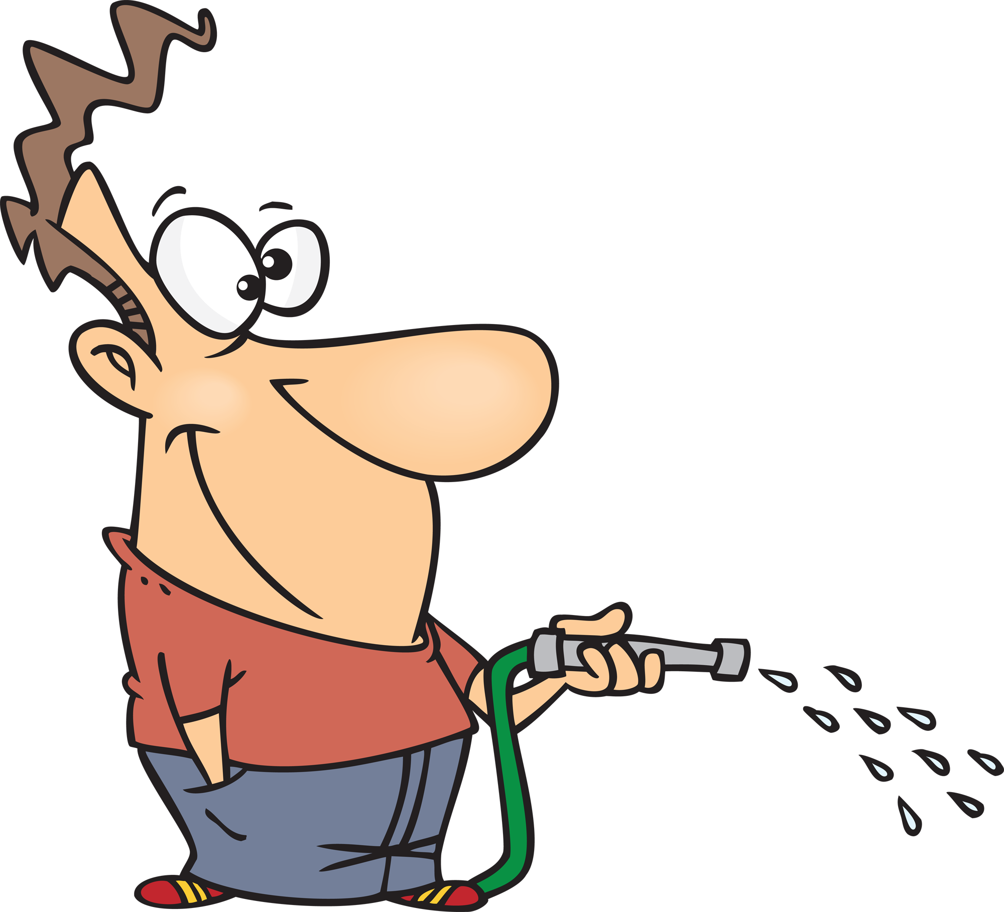 Guy With Garden Hose Clipart - Full Size Clipart (#1035579) - PinClipart
