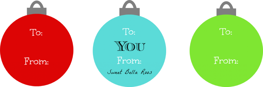 Christmas Gift Tag Template - Christmas Ornament Gift Tags Clipart ...