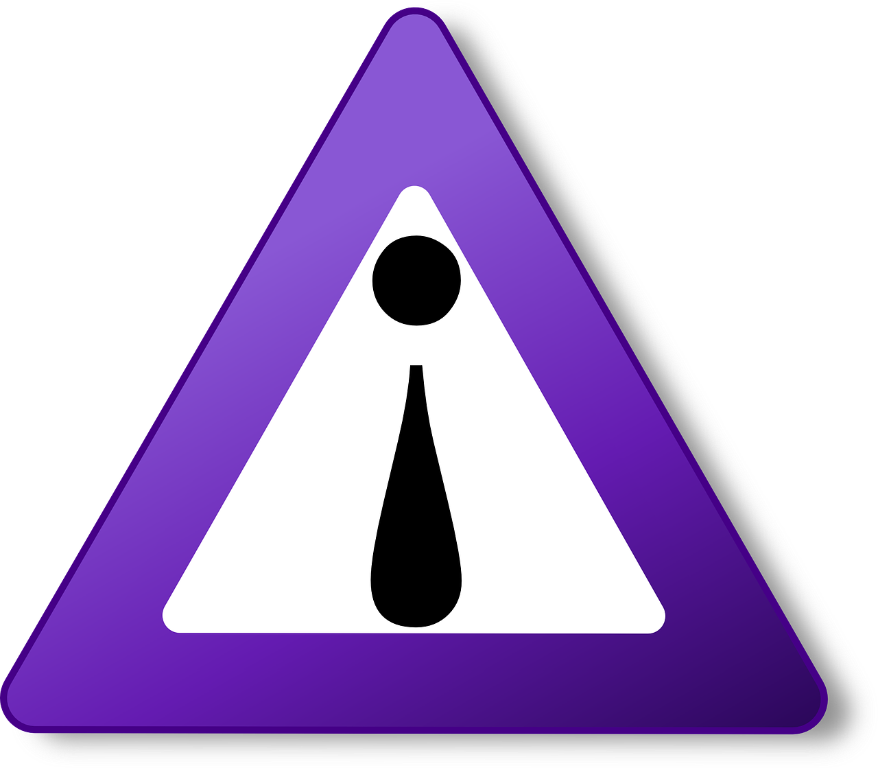 Download Sign Triangle Purple Warning - Caution Purple Clipart ...