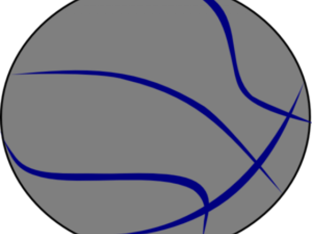Grey Clipart Basketball - Black And White Basketball Clip Art - Png ...