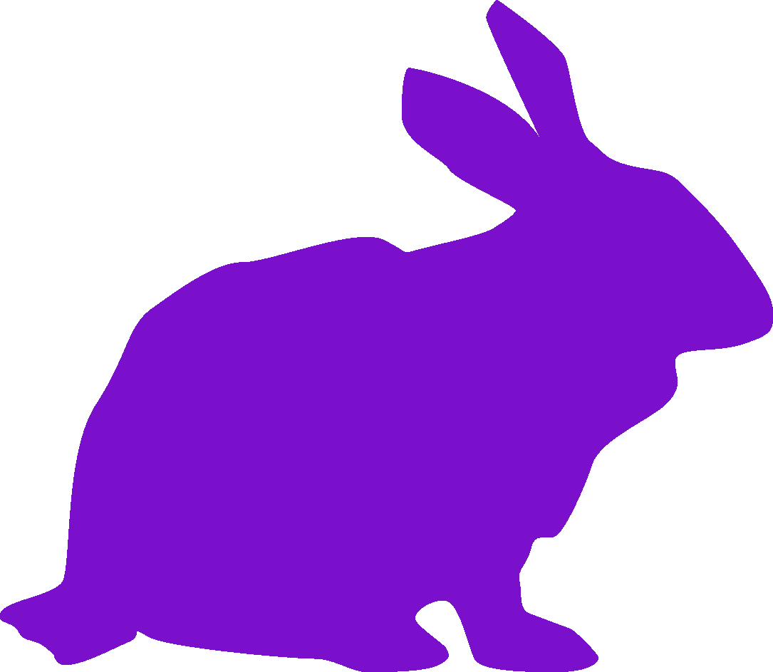 Rabbit Icon Purple - Domestic Rabbit Clipart - Full Size Clipart ...