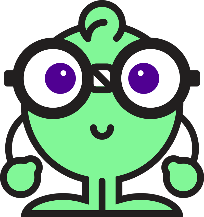 Lil' Nerdy Mascot Peeking At - Logo Coder Clipart - Full Size Clipart ...
