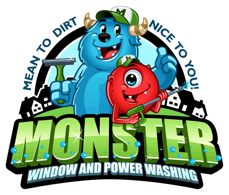 Monster Window And Power Washing - Monster Wash Clipart - Full Size ...