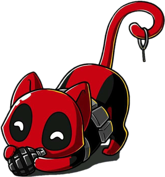Freetoedit Cat Cute Deadpool Bomb Grenade - Deadpool Gato Clipart ...