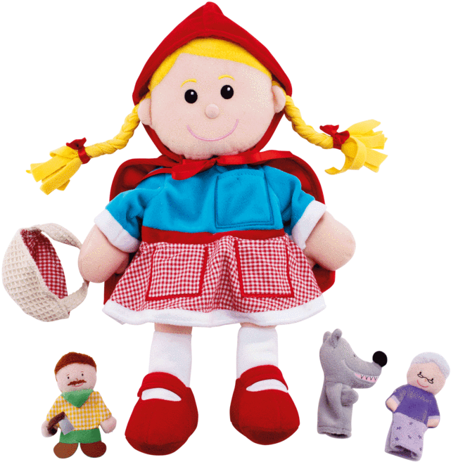Hand Puppet Set, Little Red Riding Hood - Little Green Riding Hood Baby ...