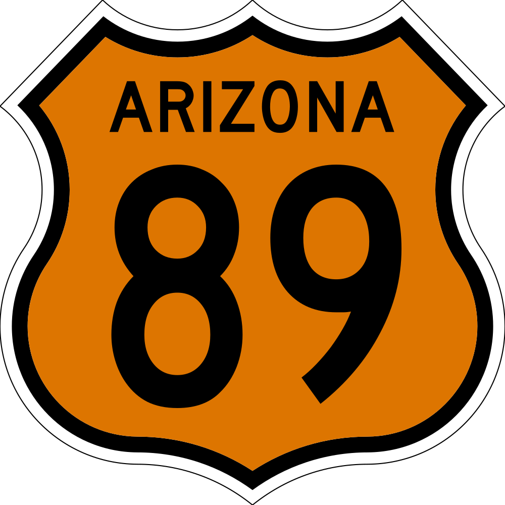 Open - Arizona State Route 89 Sticker R2726 Highway Sign Road Clipart ...