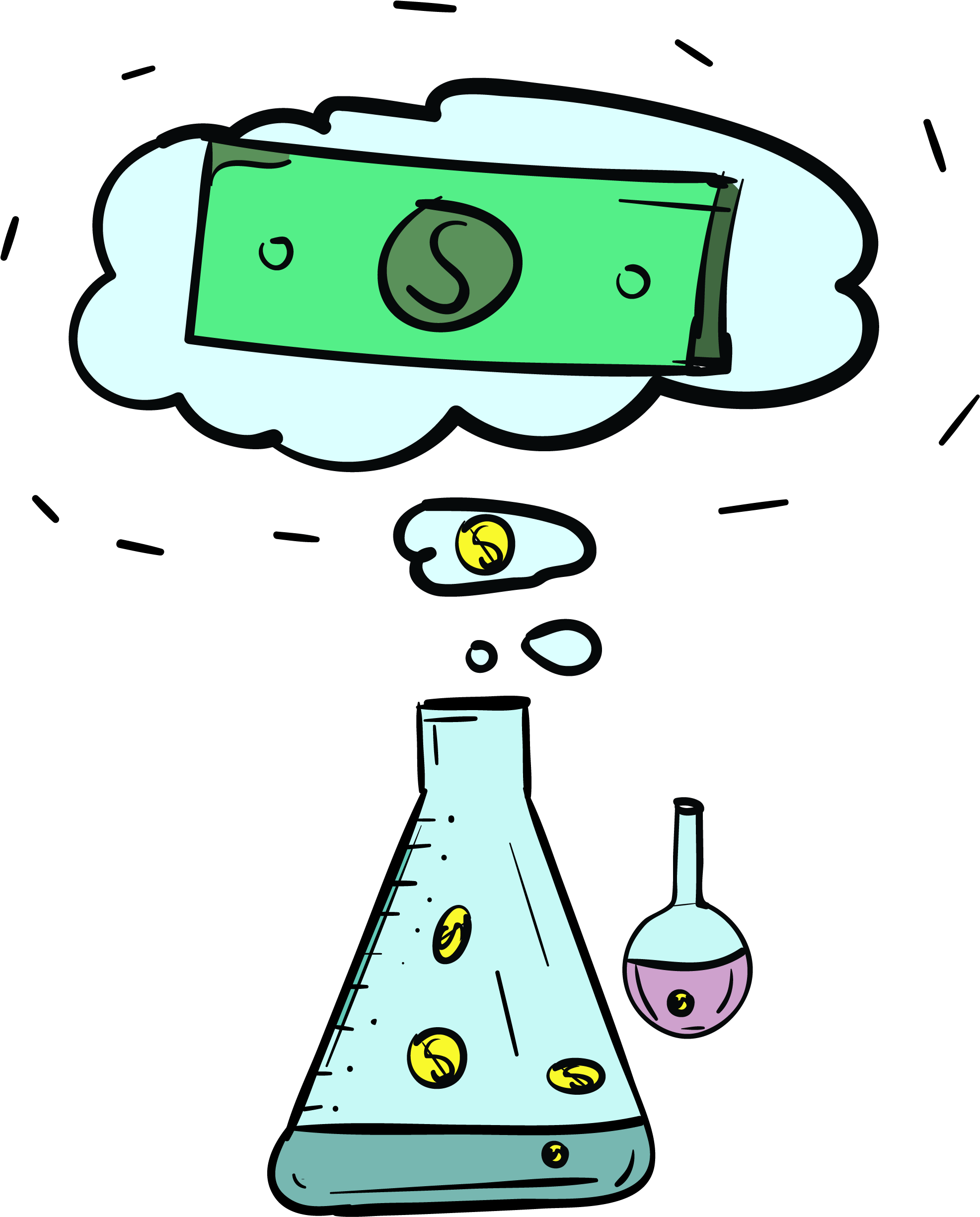 Download Graphic Money Experiment - Chemistry Money Clipart (#1098657 ...