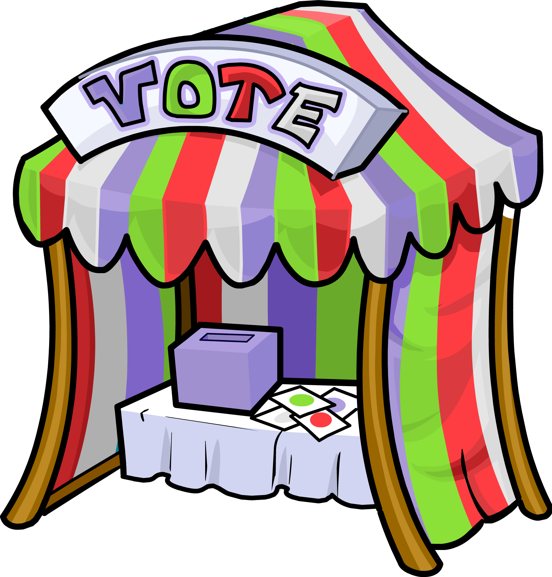 Voting Booth - Club Penguin Clipart - Full Size Clipart (#1098933 ...