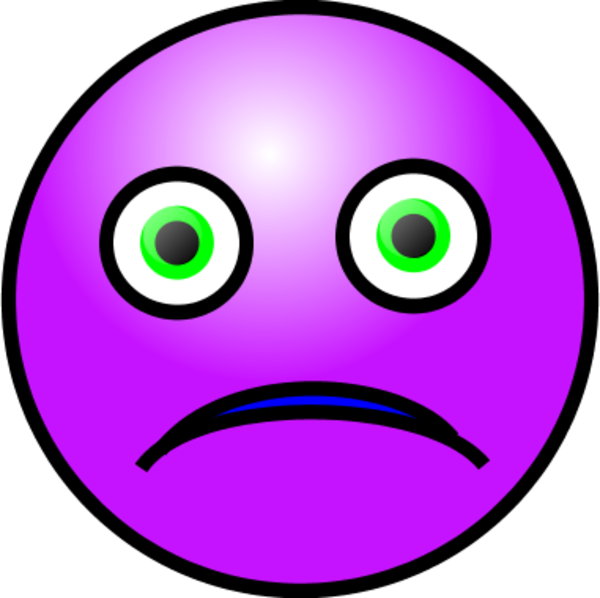 Sad Face Clip Art N110 - Smiley Purple Cry - Png Download - Full Size ...
