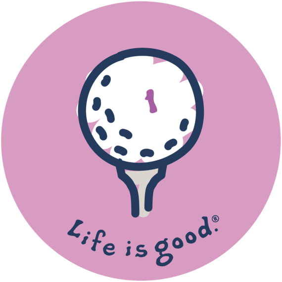 Golf Tee Sticker - Life Is Good Golf Logo Clipart - Full Size Clipart ...