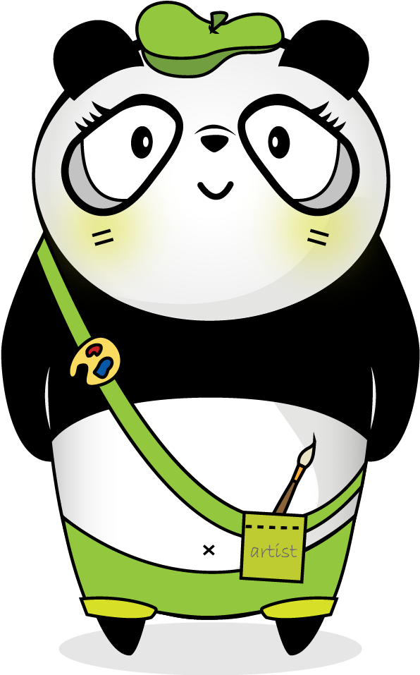 Meet Le Le, The Artist From Saving Pandas App - Cartoon Clipart - Full ...