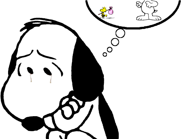 Download Snoopy Clipart Sad - Snoopy Triste Imagem - Png Download ...