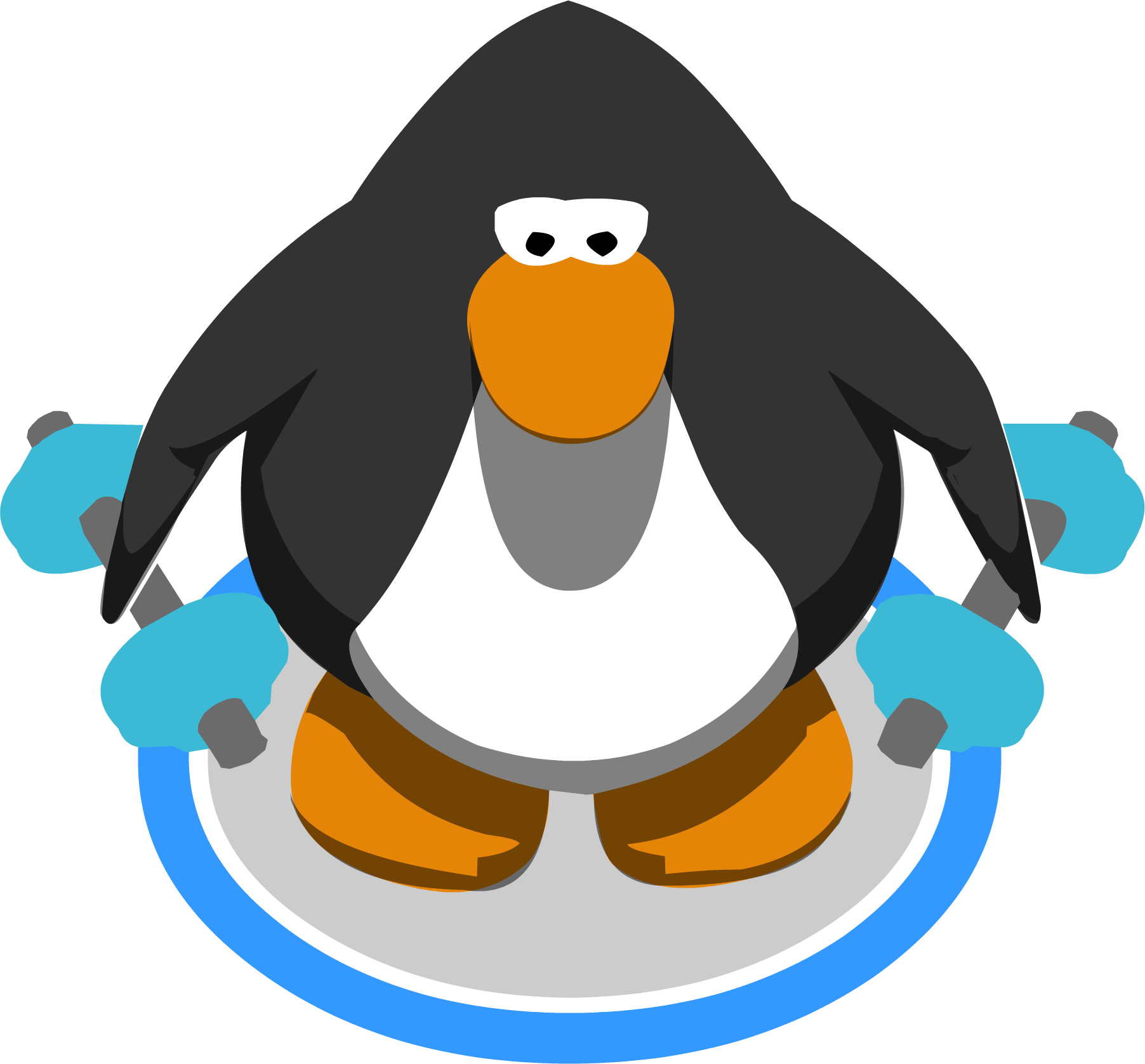 Blue Hand Weights Ig - Club Penguin With Afro Clipart - Full Size ...