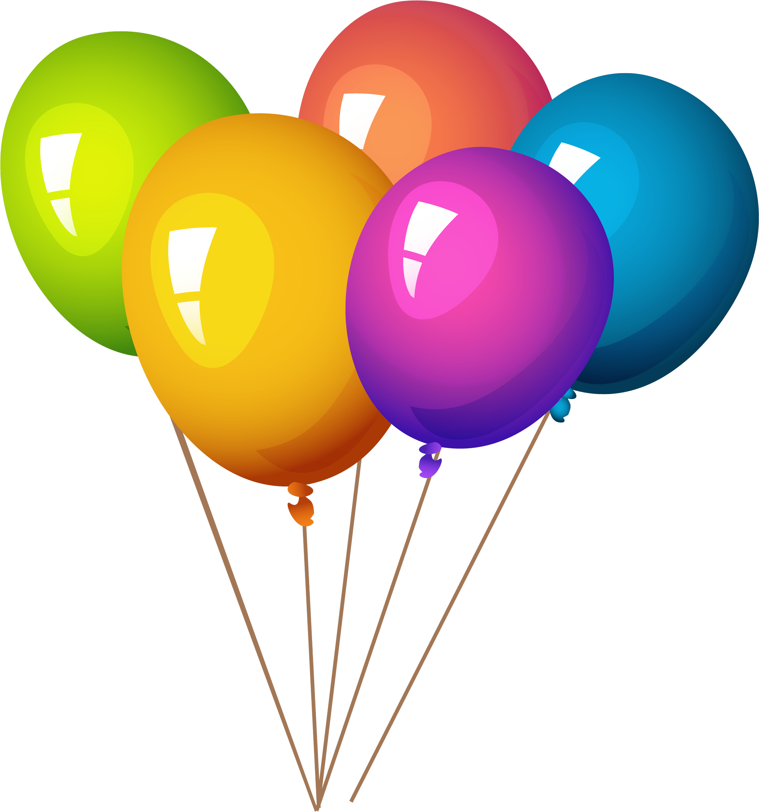 Pngpix Com Colorful Balloons Png Image - Balloons And Party Poppers ...