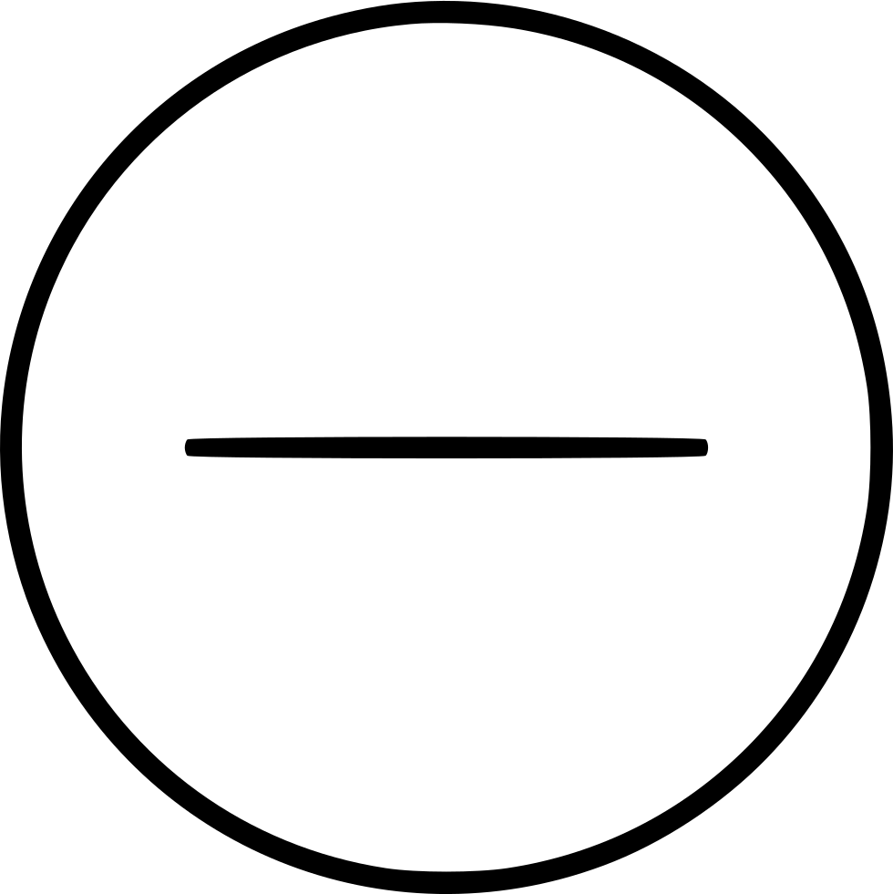 Close Delete Minus Reduce Remove Subtract Subtraction - Large Circle ...
