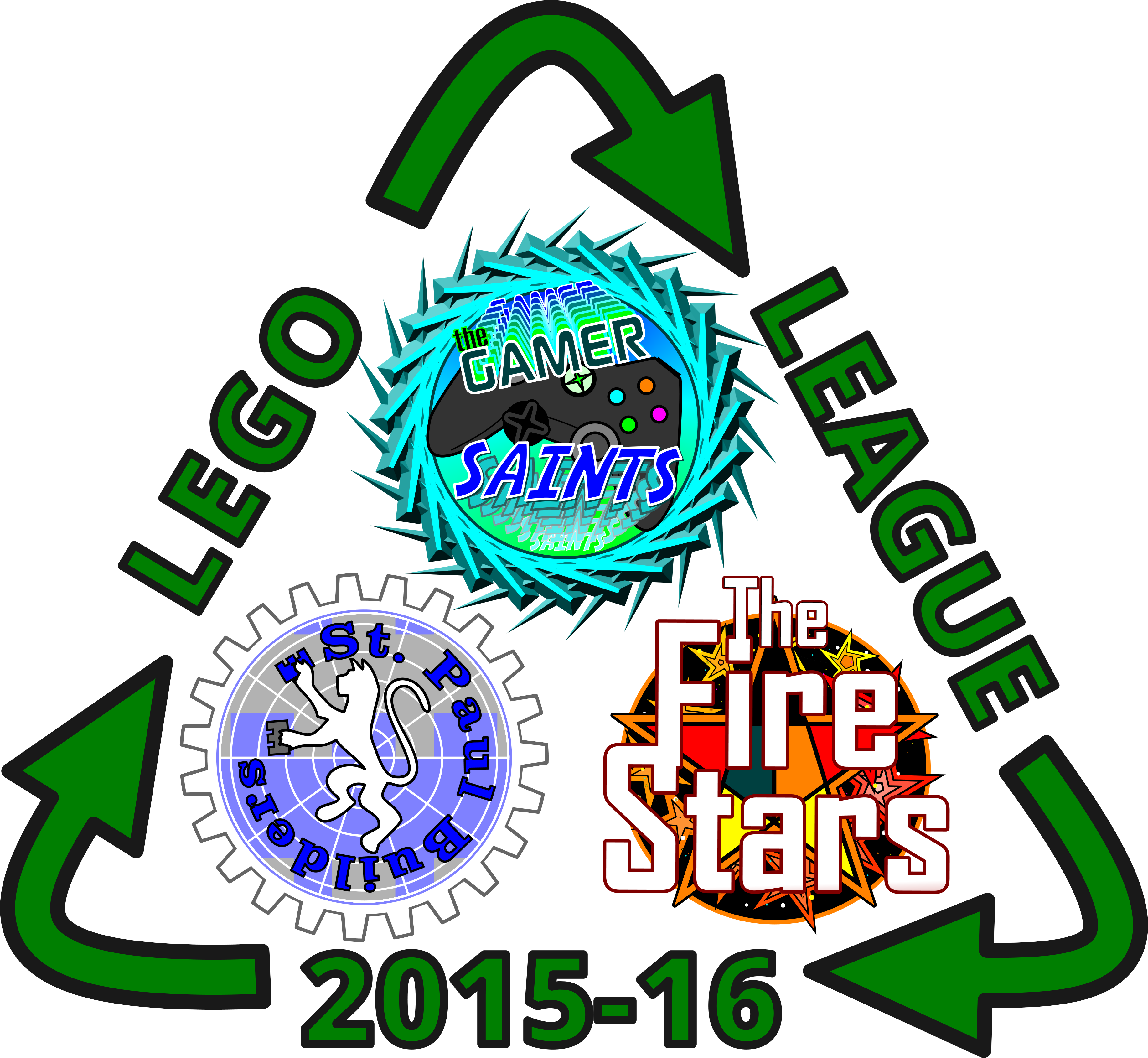 3 St Paul Lego League Logos Recycling Theme Black Lines - Saint Paul ...