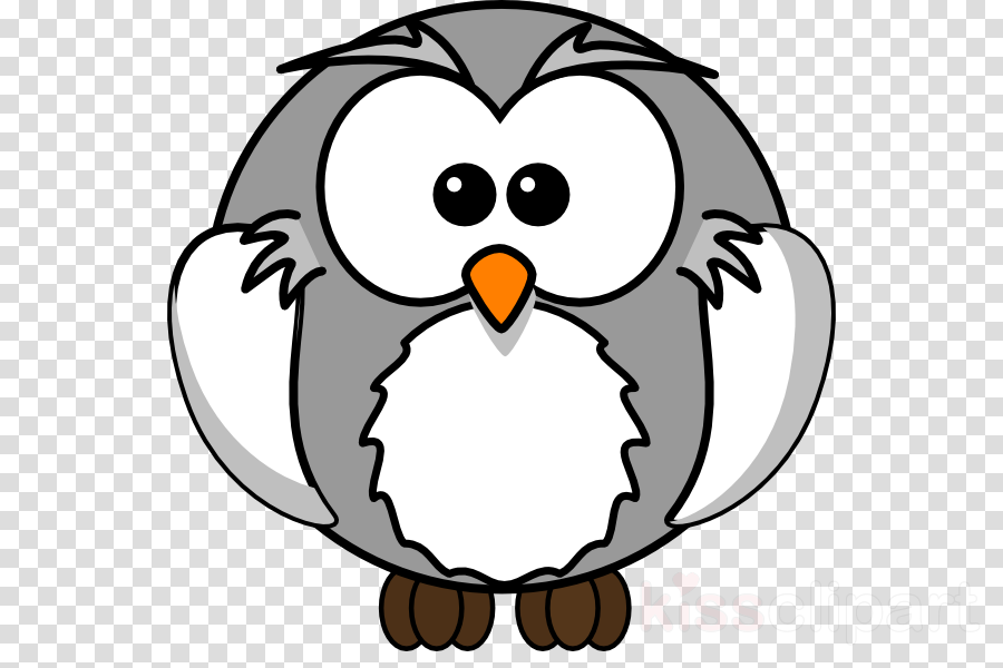 Download Grey Cartoon Owl Clipart Tawny Owl Clip Art - Owl On Book ...