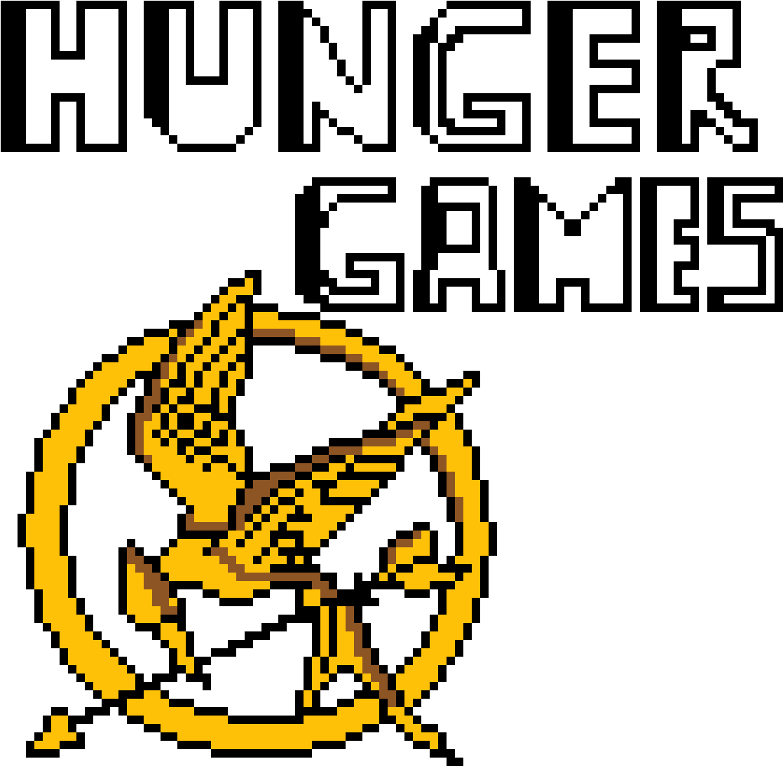 Hunger Games Mocking Jay - Pixel Art Circle Clipart - Full Size Clipart ...