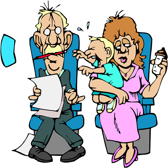 Child-free Flights In The Future - Baby Crying On Plane Clipart - Png ...