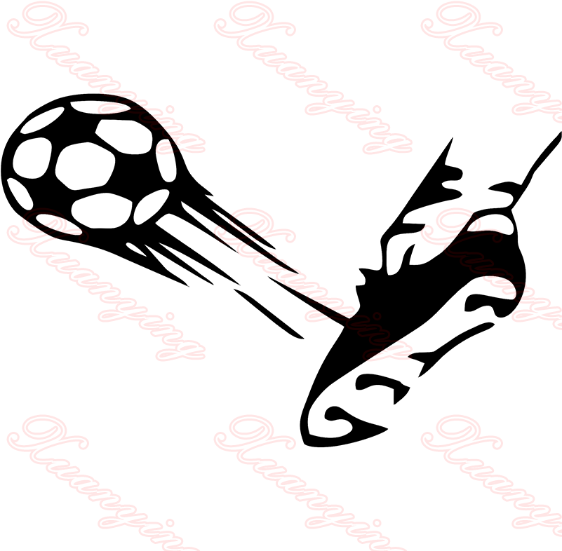Car Styling Kick Shoe Sports Stickers Motorcycle - Football Clipart ...