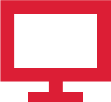 Image Of A Computer In Red And White - Computer Clipart - Full Size ...