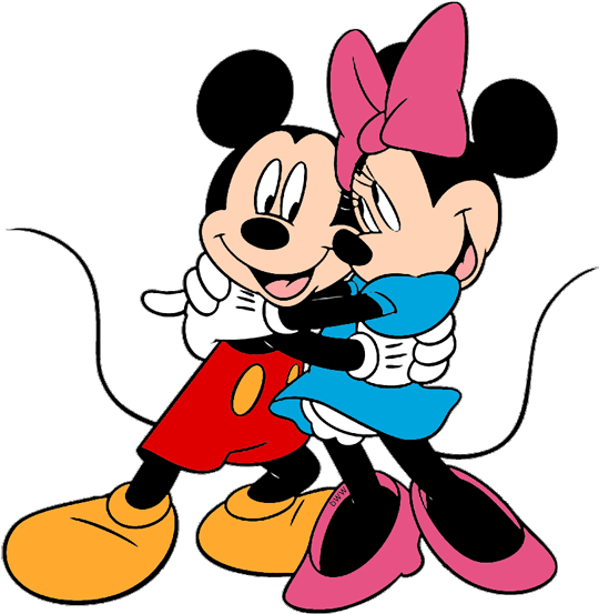 Mickey And Minnie Hugging - Disney Mickey And Minnie Shirt Clipart ...