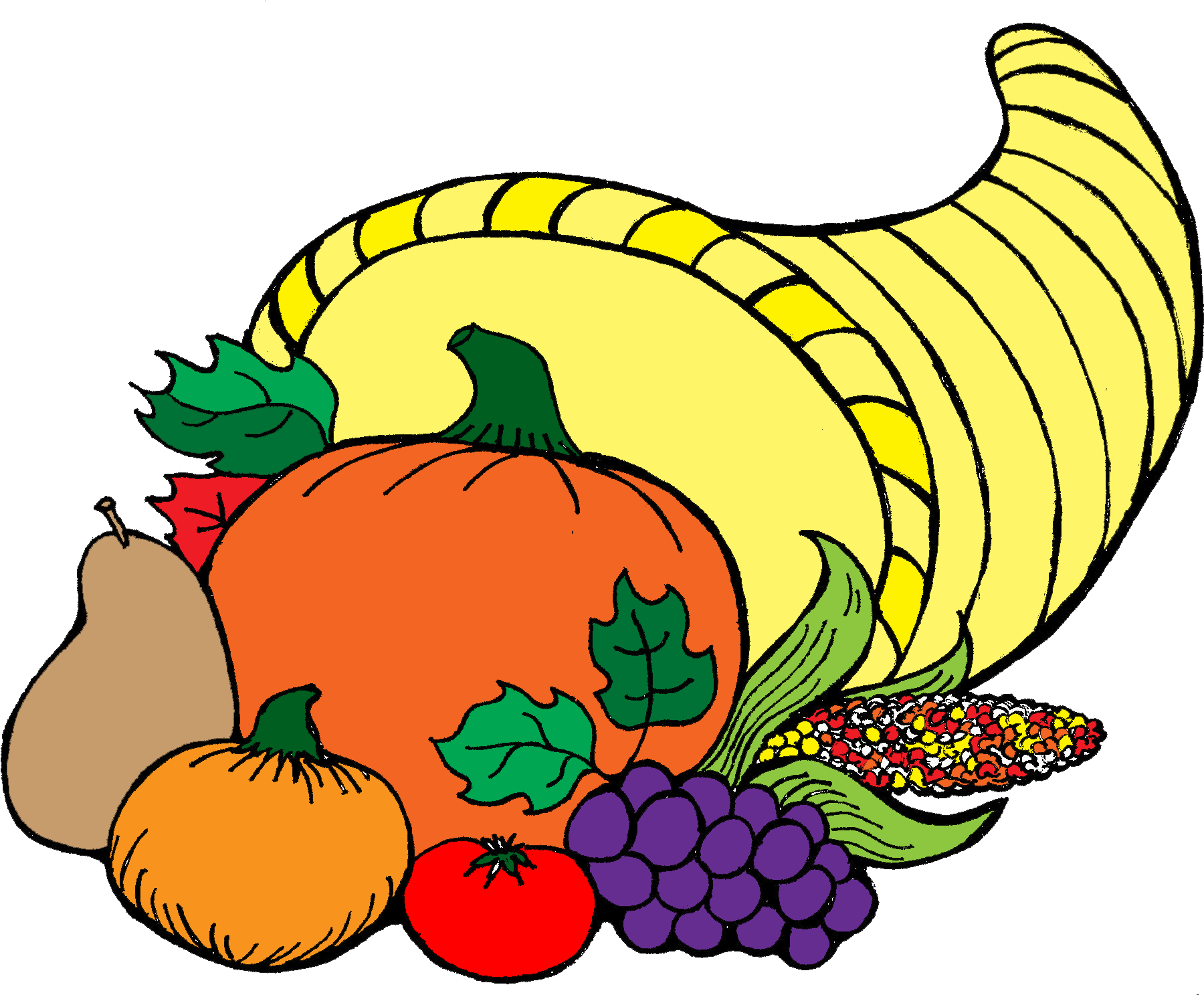 Cornucopia Thanksgiving Clip Art - Clip Art - Png Download - Full Size ...