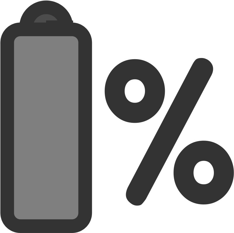 Battery Percentage Icon Png Clipart - Full Size Clipart (#126293 ...