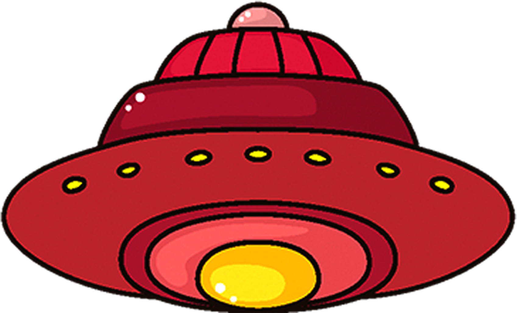 Cartoon Spacecraft Unidentified Flying Object Clip - Naves Espaciales ...