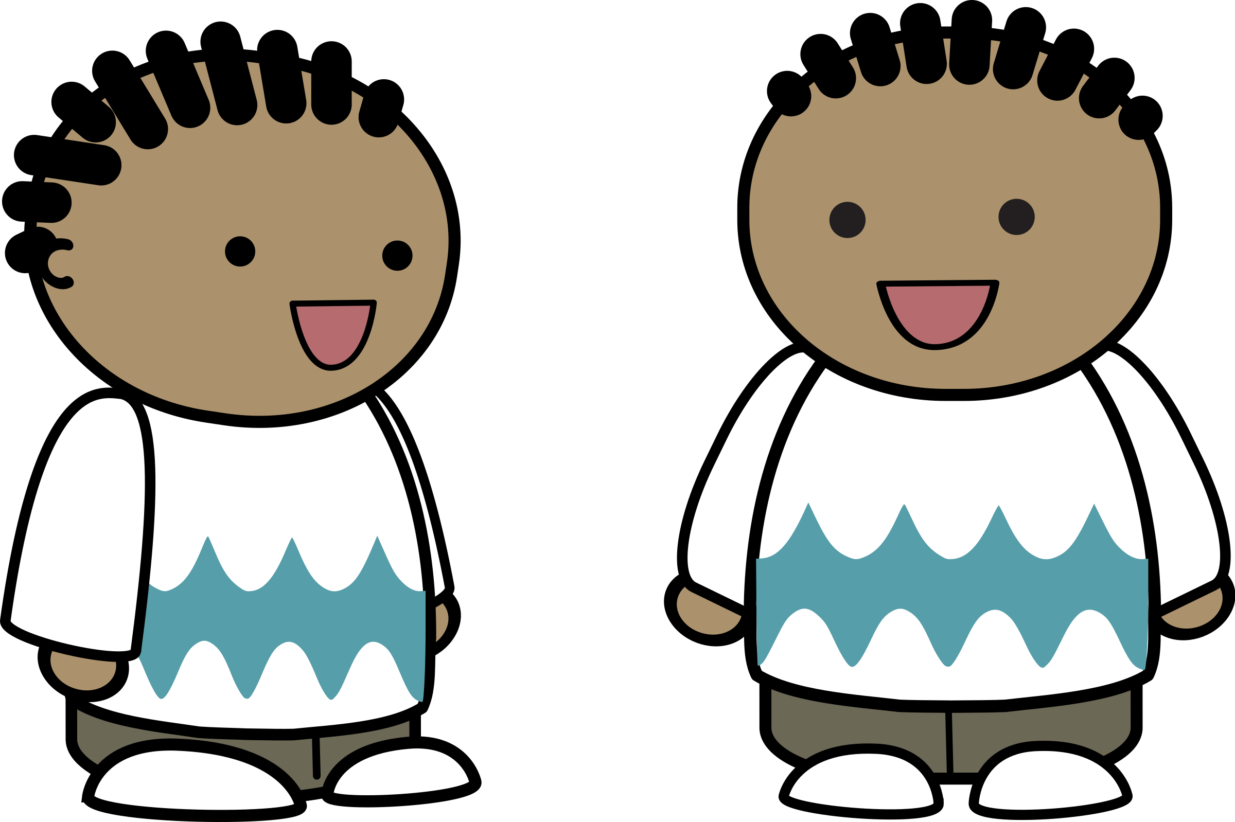 Cornrows Clipart - Cartoon Character With Cornrows - Png Download ...