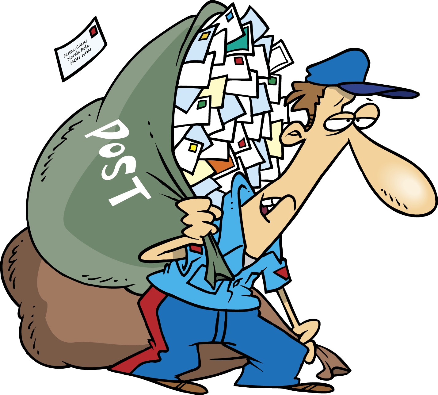 Funny Postman Cartoons - Mail Man Clip Art - Png Download - Full Size ...